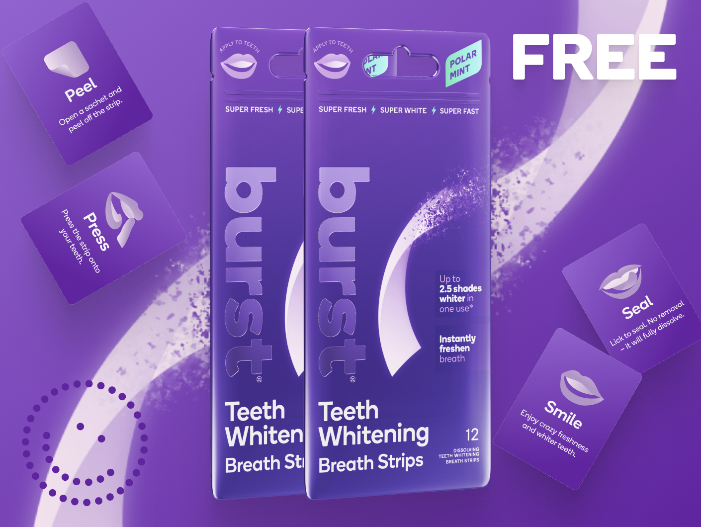 Teeth Whitening Breath Strips 2-Pack Refill