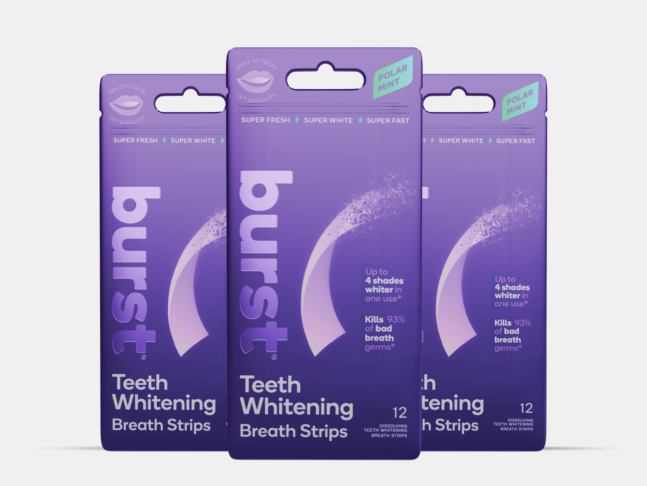 Fast-Acting Teeth Whitening Breath Strips by BURST Oral Care