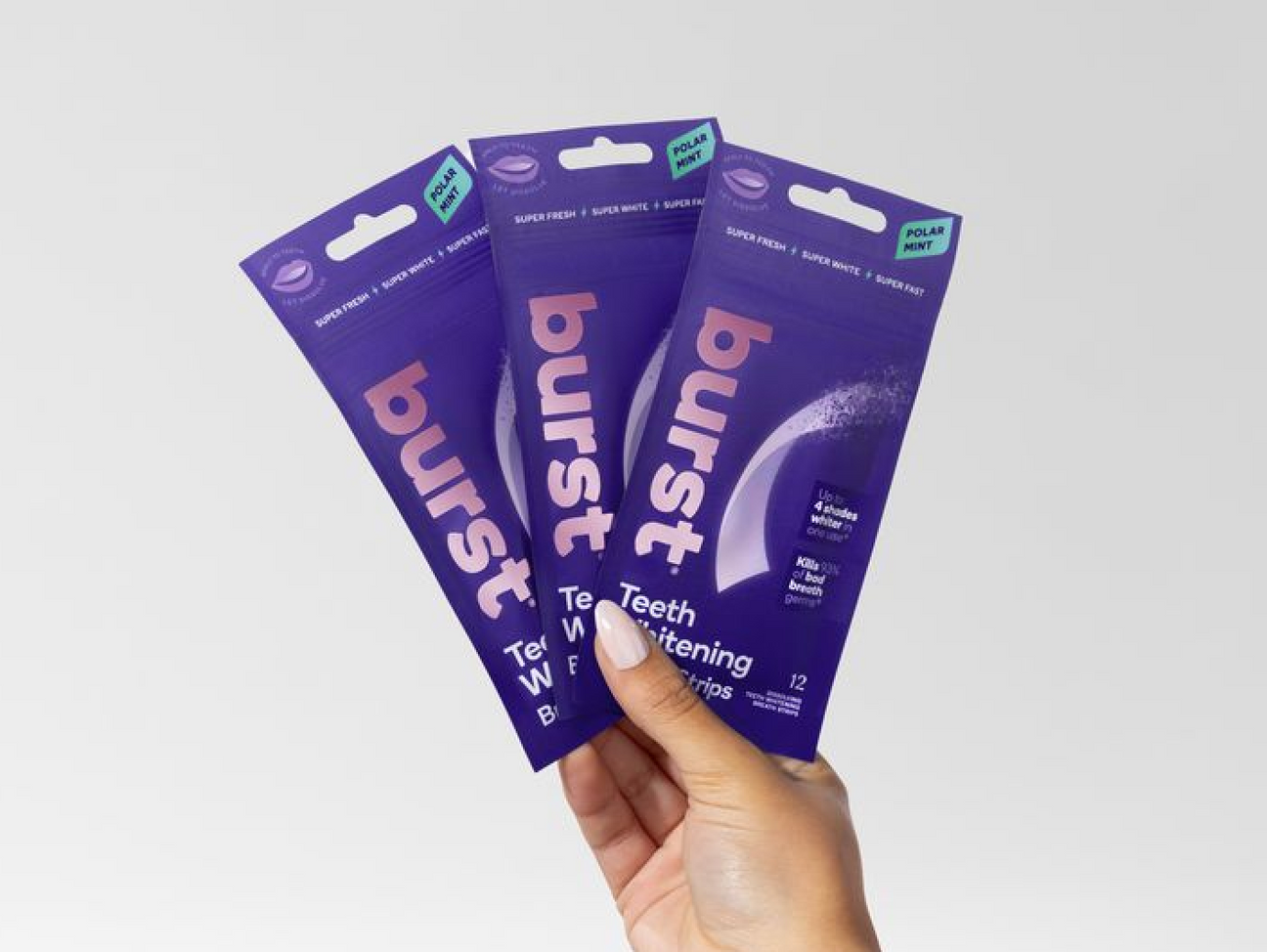 Fast-Acting Teeth Whitening Breath Strips by BURST Oral Care