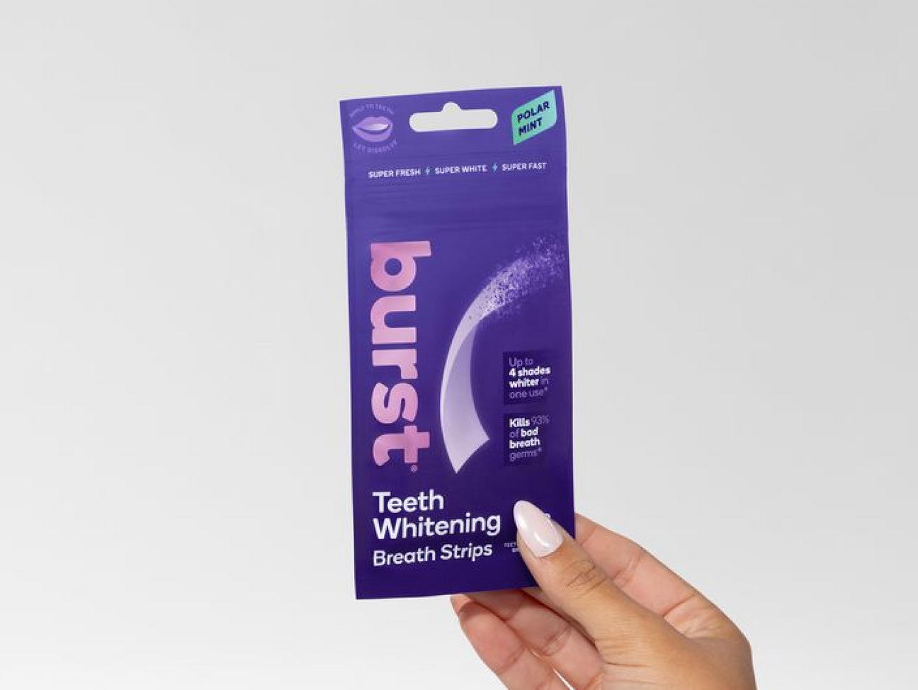 Fast-Acting Teeth Whitening Breath Strips by BURST Oral Care